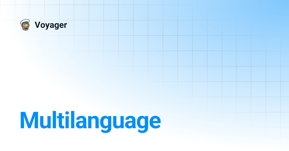 Multilanguage | Voyager
